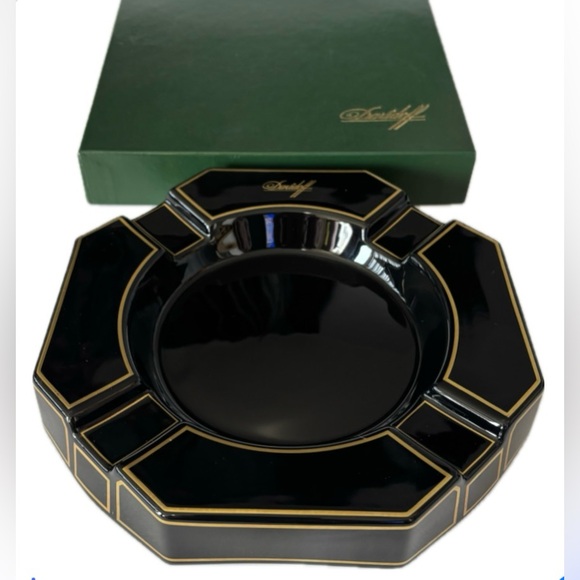 Davidoff | Accents | Davidoff Cigar Ashtray Black New | Poshmark